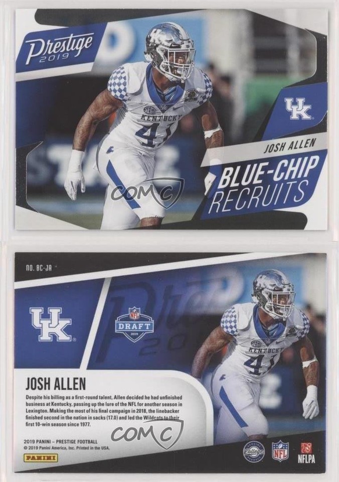 2019 Panini Prestige Blue Chip Recruits Josh Hines-Allen Josh Allen #BC ...