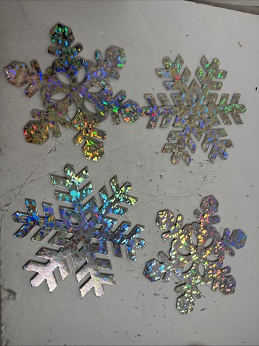 Set Of 4 Prismatic Hanging Snowflake 8 Inches | eBay