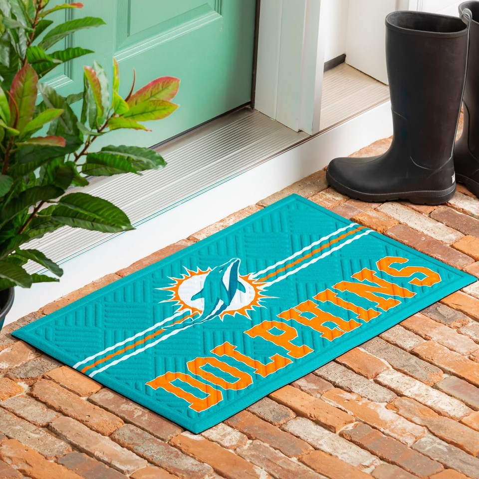 NFL Entrance Doormat | 28 x 16 Inches | Embossed Cross Hatch | Non ...