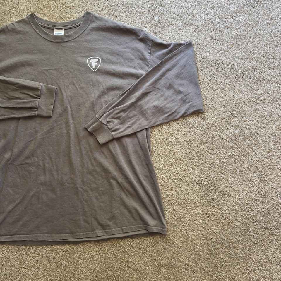 Firestone Shirt Mens 2XL Brown Long Sleeve Graphic Vintage Truck Logo ...
