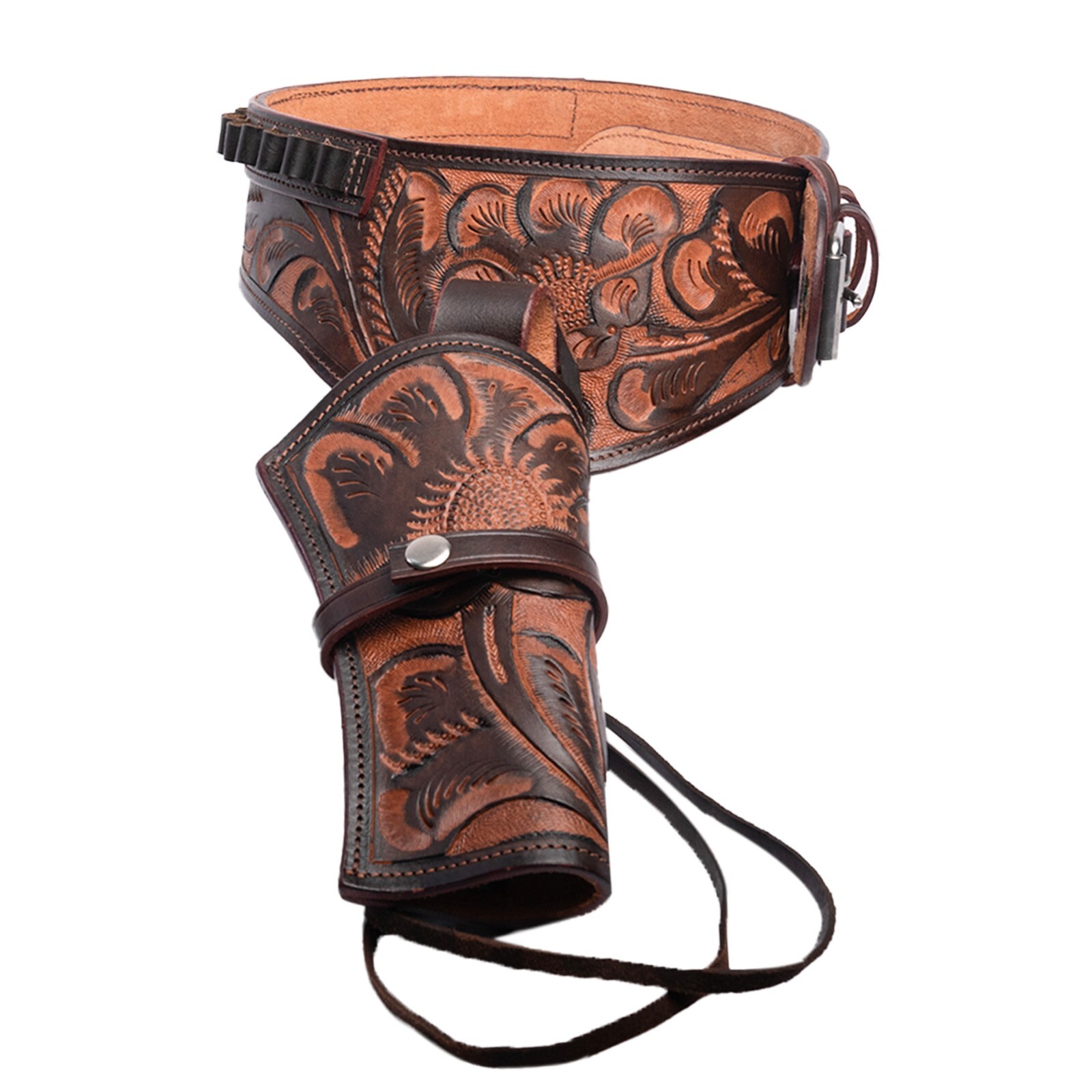 Hulara Full Grain DD Harness Buff Leather Western Gun Holster for Men ...