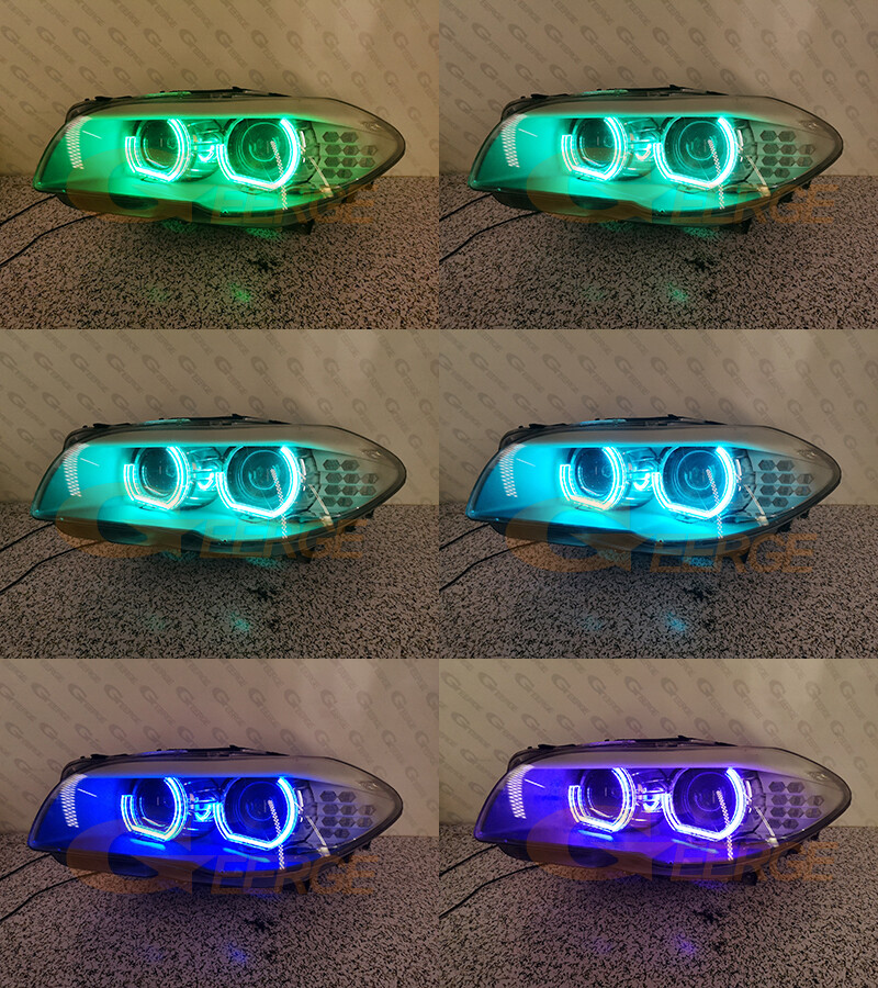 For BMW 5 Series F10 F11 F18 M5 Multi Color DTM Style RGB Led Angel ...