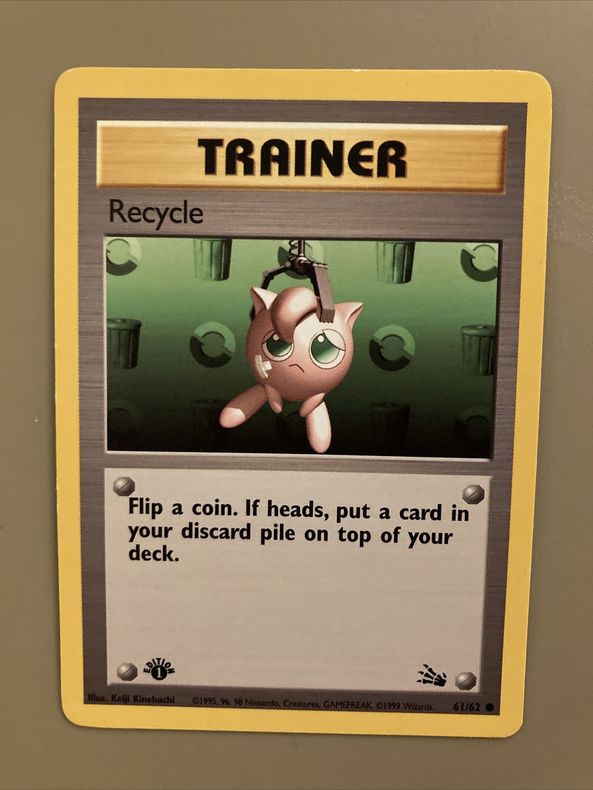 Trainer - Recycle - 61/62 - 1st Edition - Fossil Set - Pokemon Card | eBay