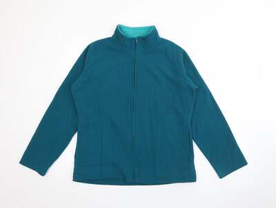 Isle Essentials Womens Blue Jacket Size M Zip | eBay