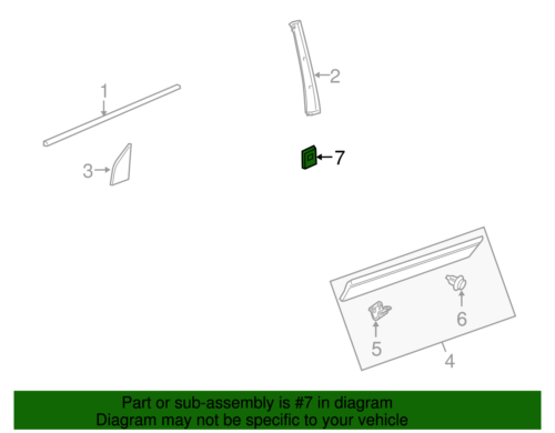 GM OEM 01-16 Acadia Front Door Exterior Trim-Emblem 84689784 | eBay