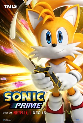 Sonic The Hedgehog poster print (Tails) : 11" x 17" : Sonic Prime | eBay