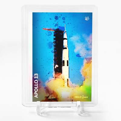 APOLLO 13 Liftoff 1970 Rocket Painting Card GBC #A1L1 STUNNING | eBay