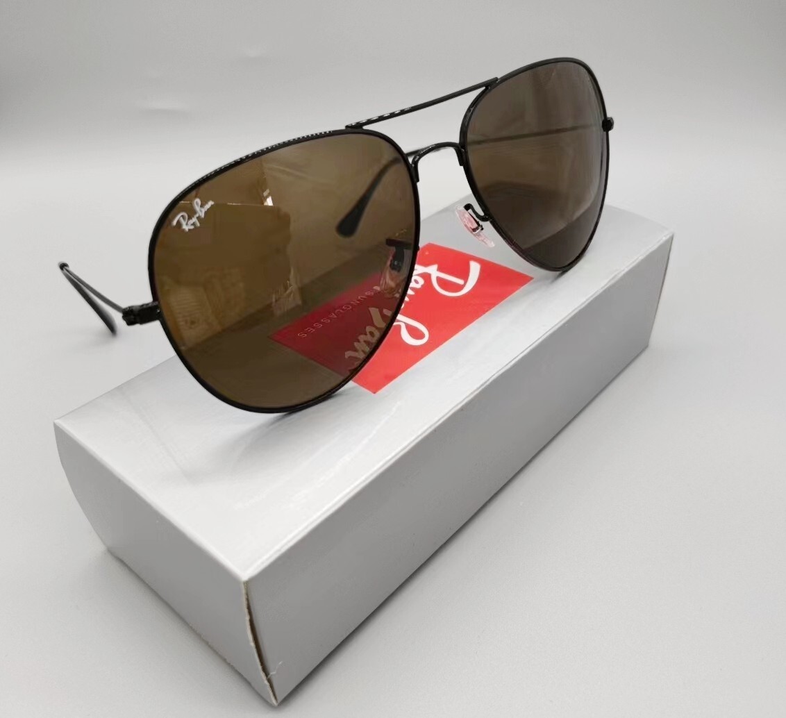 RAY-BAN RB3026, aviator sunglasses,Black Frame/Brown Lens | eBay