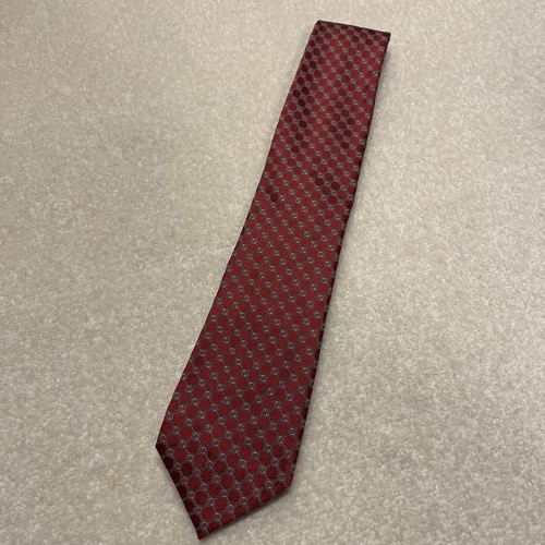 GUCCI tie red logo pattern Japan Import Rare | eBay