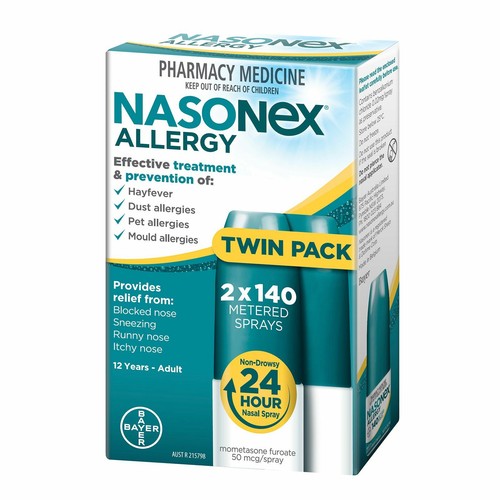 Naso-Nex Allergy Nasal Spray Twin Pack 70 Days 2 x 140 Metered Sprays ...