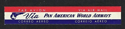 Via Pan American World Airways Etiquette Airmail Stamp | eBay
