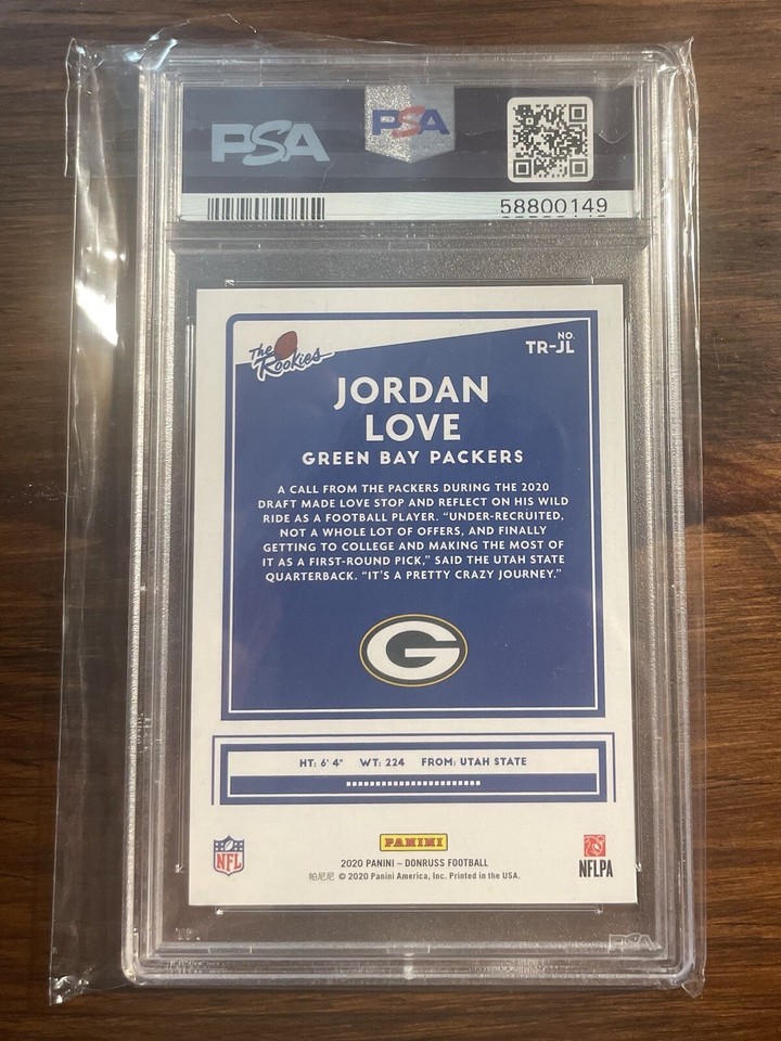 Jordan Love 2020 Panini Donruss The Rookies TR-JL Rookie Card PSA 9 | eBay