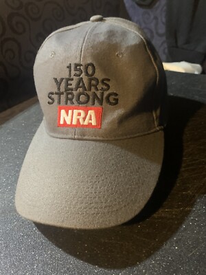 NRA 150 Years Strong Anniversary Baseball Hat Cap Adjustable Strap Gray ...