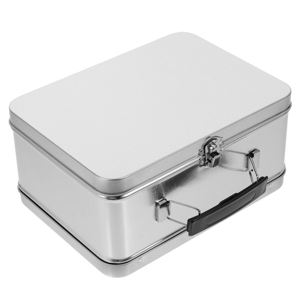 Trinket Box Jewelry Storage Case Keepsake Tinplate Storage Box with ...