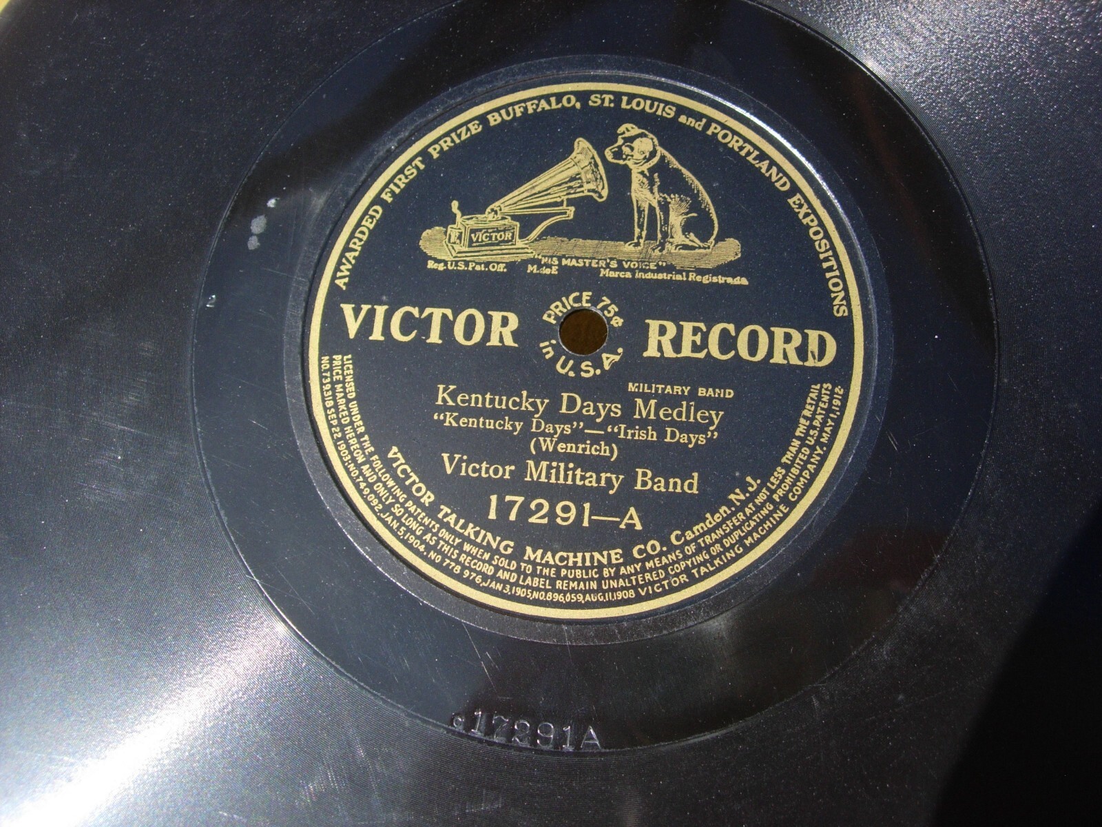 VICTOR RECORDS 78 RPM - KENTUCKY DAYS MEDLEY - MILITARY BAND | eBay
