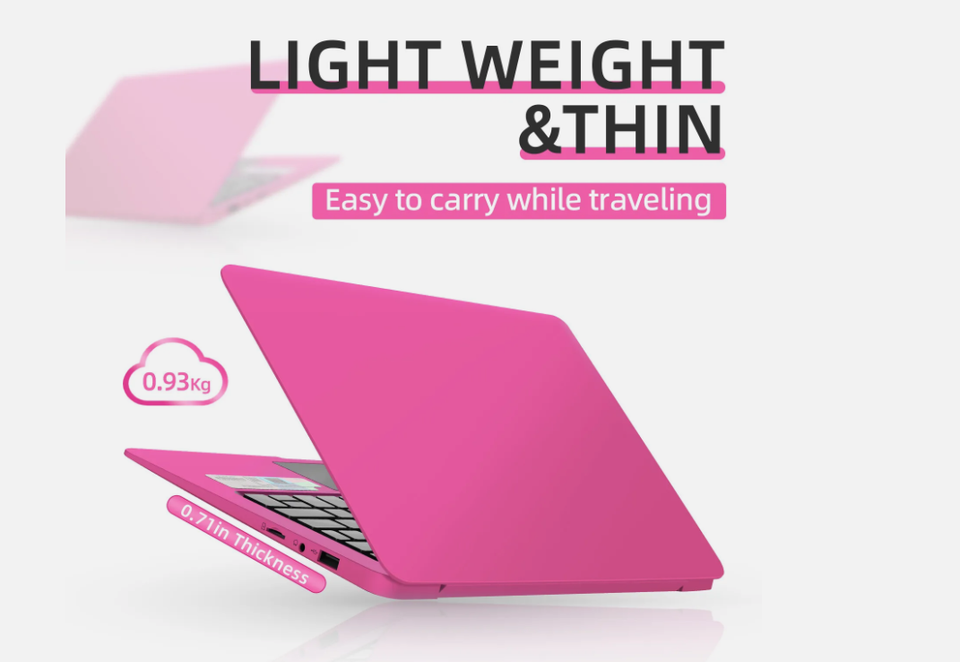 10.1inch Android Netbook, Portable Laptop with A133P CPU, 2GB RAM 64GB ...