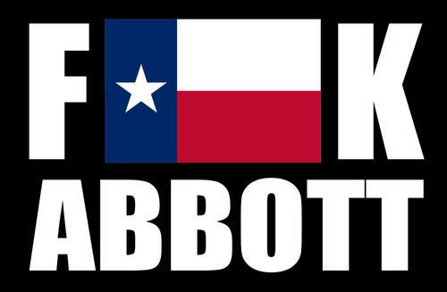 3x5 inch F**k Abbott Texas Flag Bumper Sticker decal TX anti governor ...
