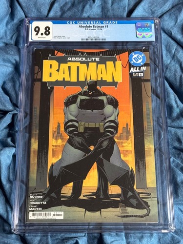 CGC 9.8 Absolute Batman #1~1st print cover A~Nick Dragotta art~Snyder ...