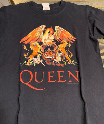 Queen Band T-Shirt Classic Rock n Roll Tee Black Short Sleeve Tour ...