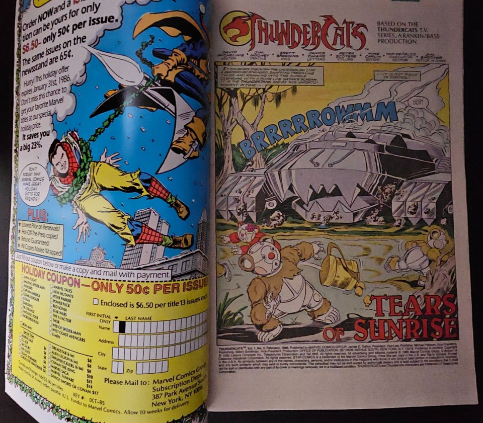 Thundercats Comic Book Star Comics Marvel Comics No. 2 1986 RAW First ...
