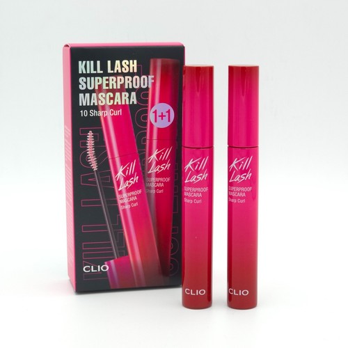 CLIO Kill Lash Superproof Mascara 1+1 Set 10 Sharp Curl Long Lasting K ...