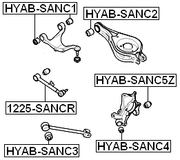 Arm Bushing Rear Upper Arm Febest HYAB-SANC1 OEM 55342-3K000 | eBay