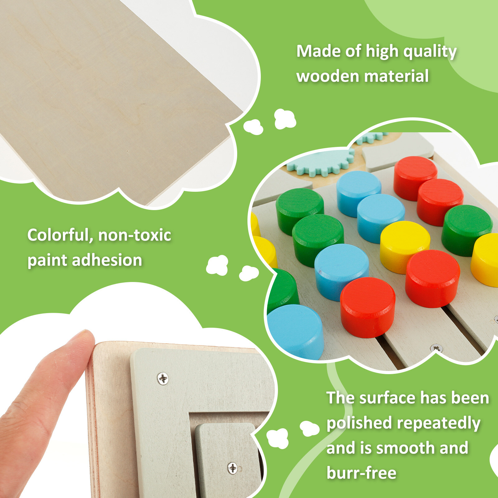 Color Matching Puzzle Toys Montessori Slide Color Matching Brain ...