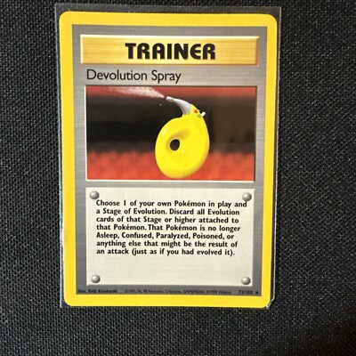 Devolution Spray Trainer Rare 72/102 Base Set Pokemon NM WOTC ...