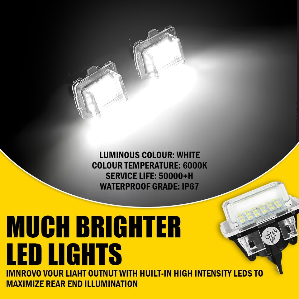 AUXITO White Tag License Plate LED Light Fit Mercedes Benz E-Class S212 ...
