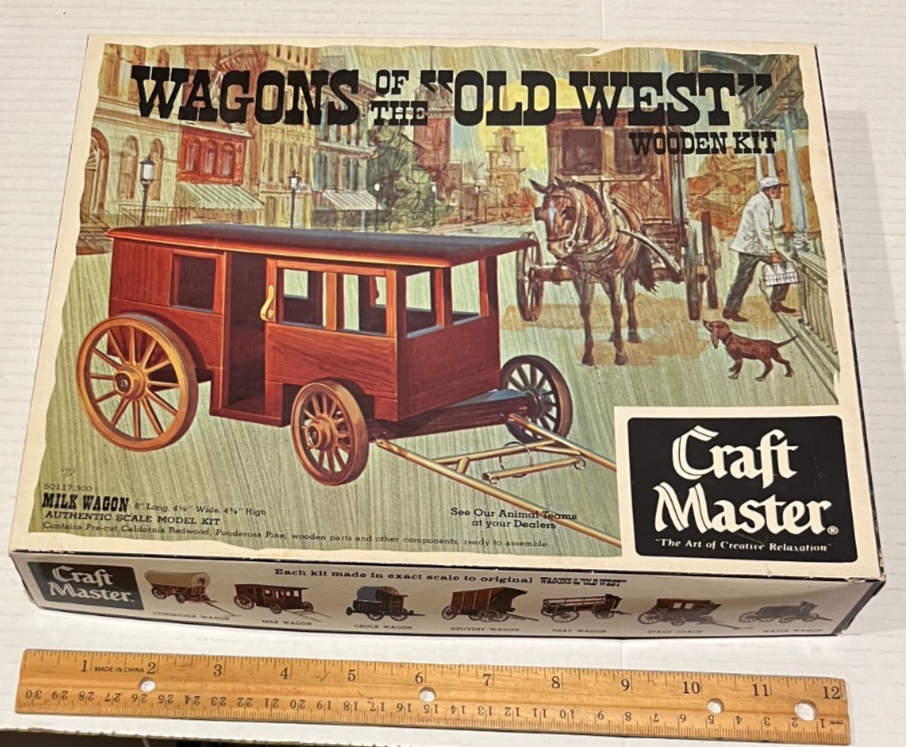 Vintage Craft Master Wagons of the Old West MILK WAGON Model Kit Rare ...