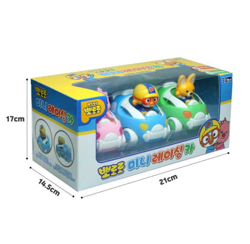 Pororo Mini Racing Friction Gear Car Korean Anime Kids Toy Loopy Eddy ...