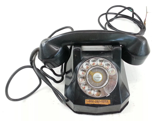 Antique Bakelite Rotary Telephone Unmarked Black | eBay