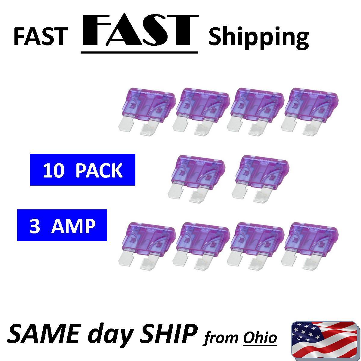 3A automotive fuse - 3A blade fuse - medium fuse BULK 3 AMP fuse | eBay