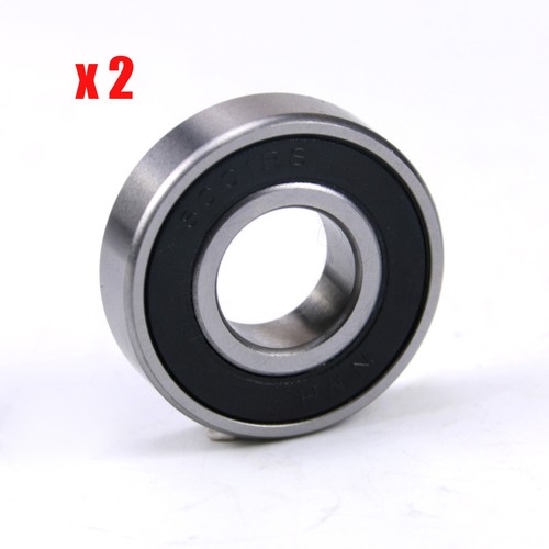 2Pcs 6001-RS Two Side Rubber Seals Bearing 6001-rs Ball Bearings ...