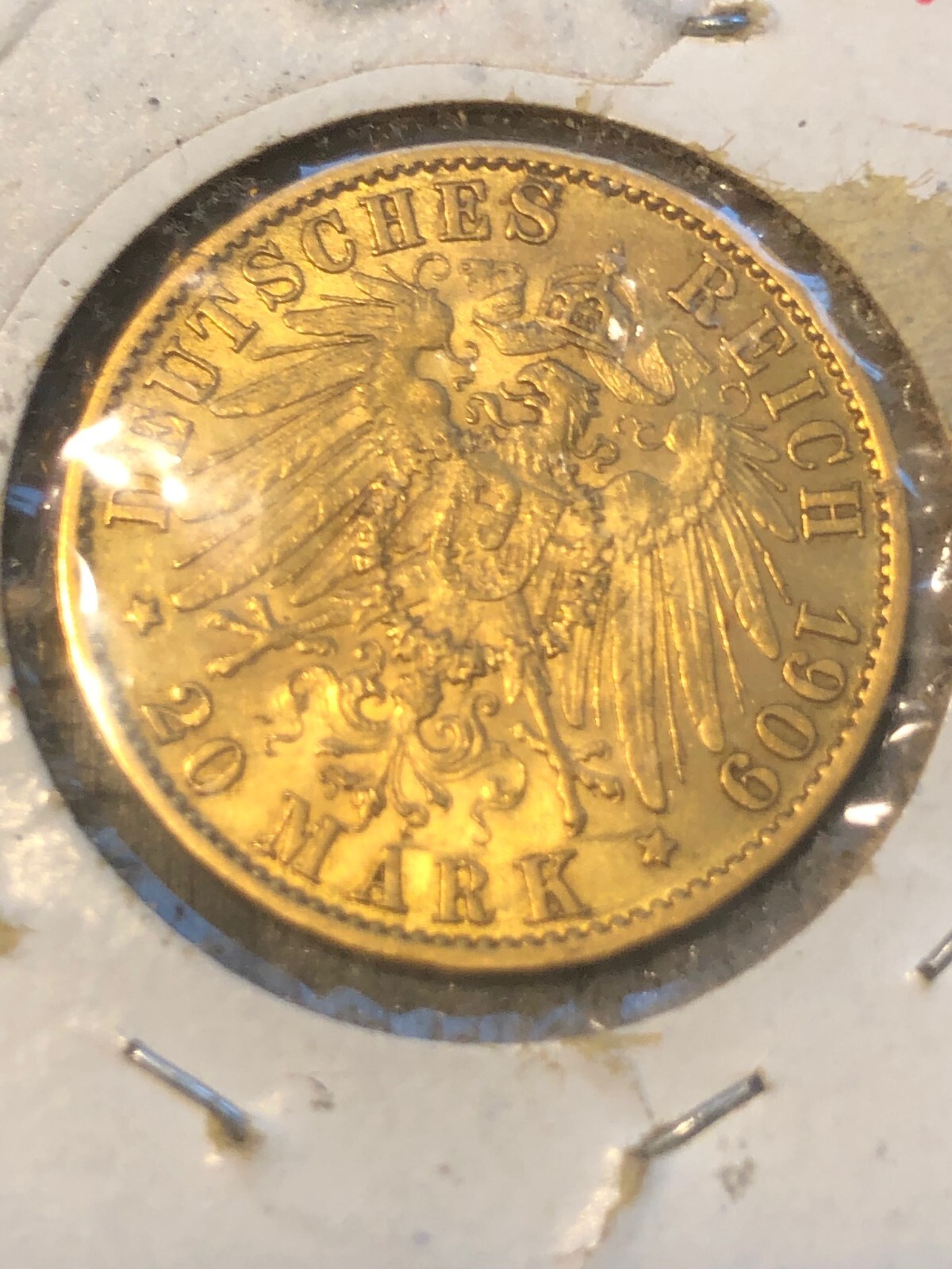 1909 A PRUSSIA KINGDOM Germany King WILHELM II - 100% GOLD 20 Mark ...