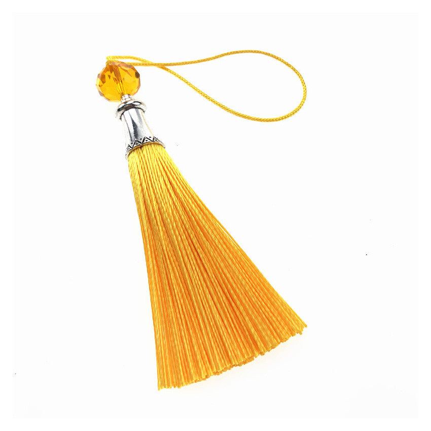 10pc 3'' Crystal Bead tassels DIY Earrings tassel charms pendant Trim ...