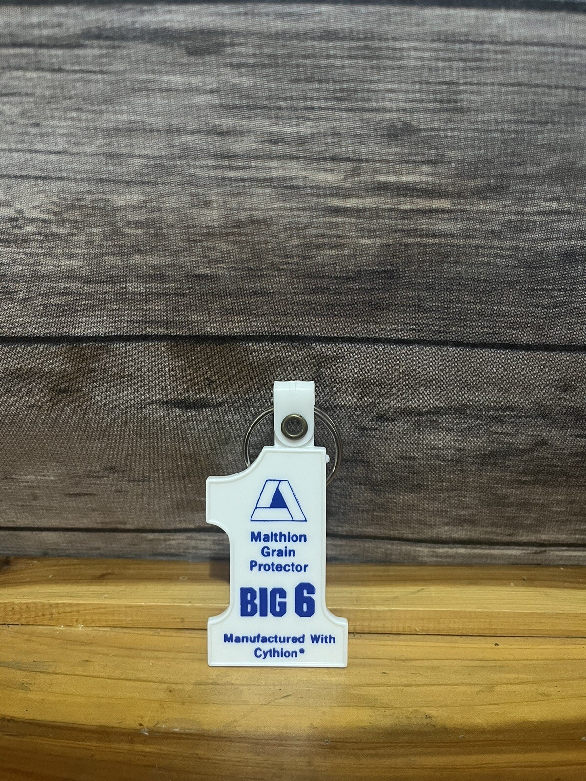 Vintage Keychain MALTHION GRAIN PROTECTOR Key Ring Fob BIG 6 Cythion ...