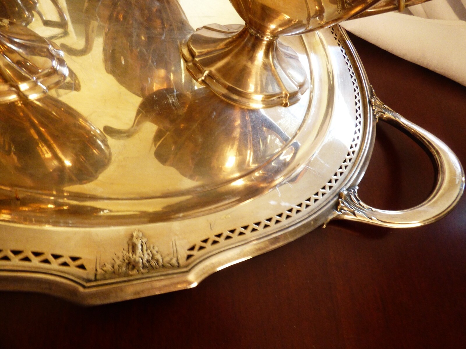 Sheffield Pairpoint Silver plate 6 pc set Coffee Tea pot sugar bowl ...