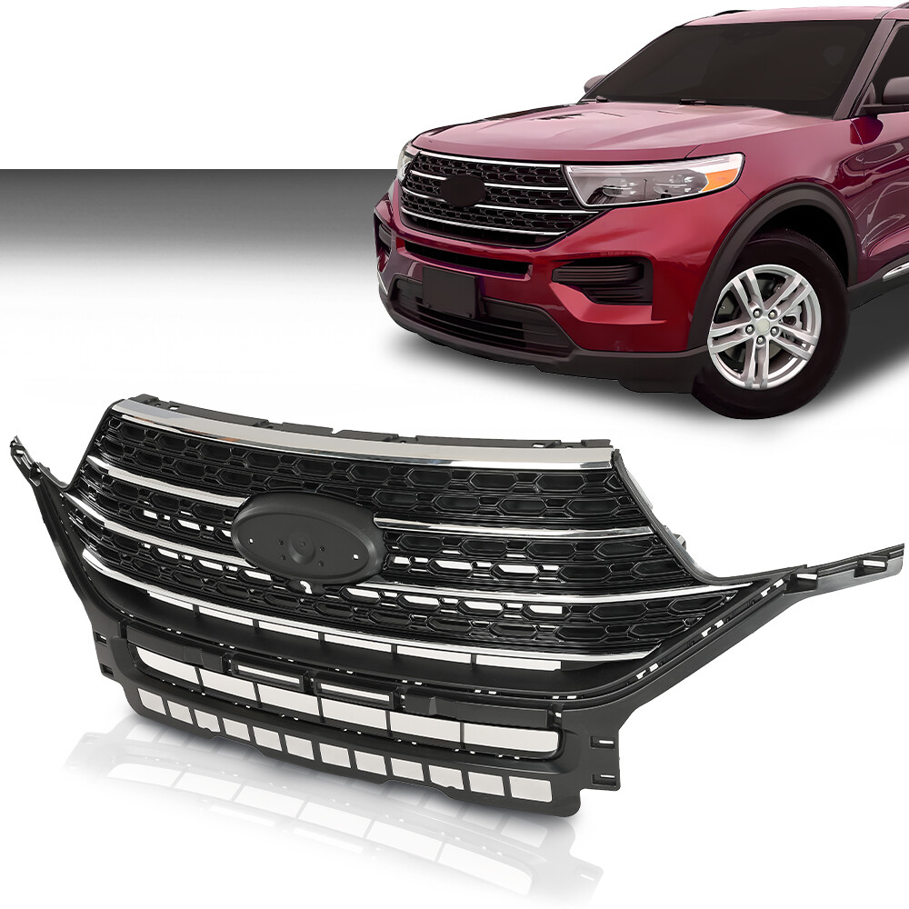 Fit For 2020-2022 Ford Explorer XLT Front Bumper Upper Grill Grille ...