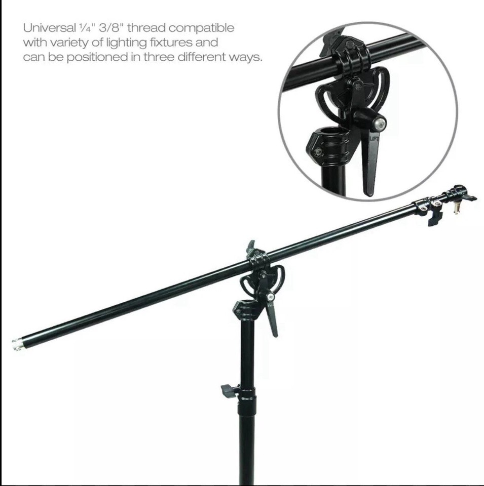 LS Photography Heavy Duty 2-way Use Boom Stand: Sand Bag and Carry Bag ...