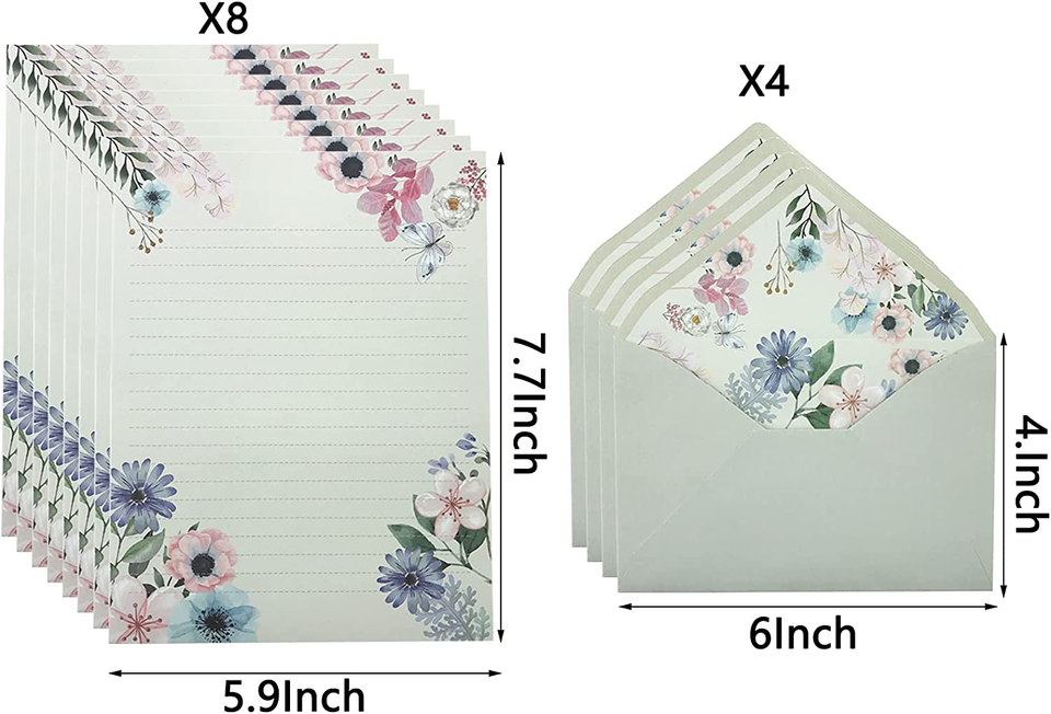 Stationary Paper and Envelopes Set Contain 48Sheets Writing Paper 5.9X7 ...