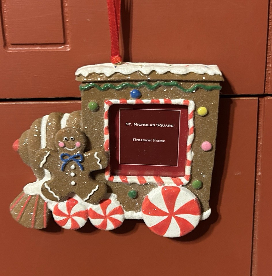 St. Nicholas Christmas Tree Ornaments Gingerbread Train🎅Gingerbread ...