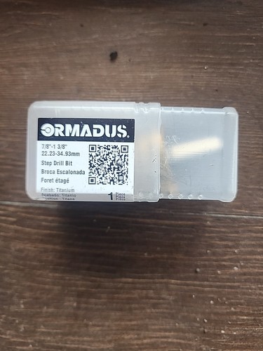 ORMADUS Three Flat Shank TiN Coated Spiral Flute Step Drill Bit ⅞"-1⅜ ...