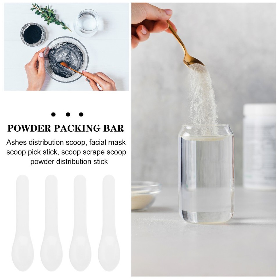 10 Pcs Plastic Serving Spoon Small Spatula for Makeup Face Cream | eBay ...