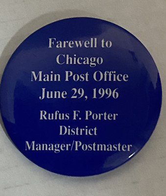 1996 Farewell to Chicago POST OFFICE button lapel pin 2 1/4 inch New | eBay