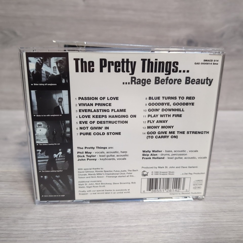 The Pretty Things - Rage Before Beauty - CD Album - 1999 Snapper Music ...