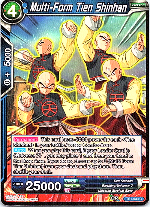 Multi-Form Tien Shinhan TB1-033 C Dragon Ball Super Card TCG X1 | eBay