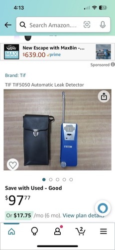 TIF Instruments 5050 Automatic Halogen Leak Detector With Case | eBay