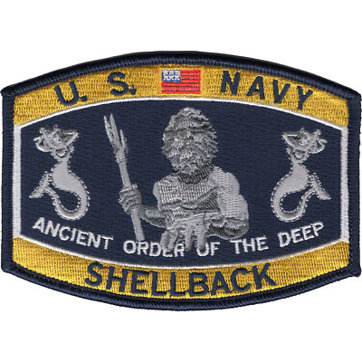 4.5" NAVY SHELLBACK KING NEPTUNE ANCIENT ORDER OF THE DEEP EMBROIDERED ...