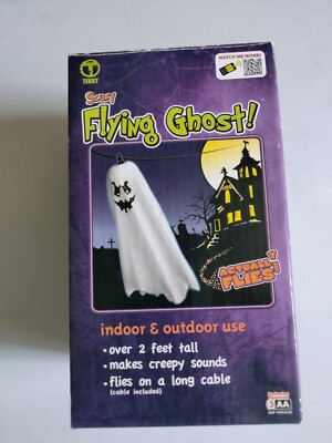 Tekky Toys SCARY FLYING GHOST Halloween Decor Prop, 2 Feet Tall, WORKS ...
